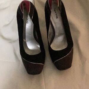 Call It Spring | Shoes | Black High Heels With Purple In Toe And A ...